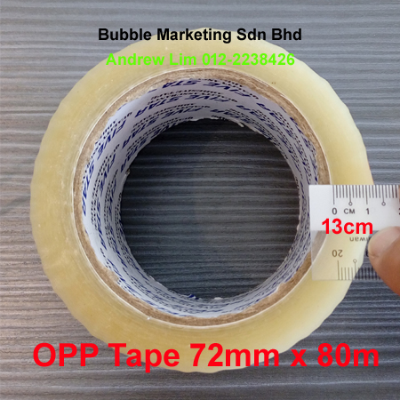 OPP Tape 72mm x 80m Clear 1 Carton 64pcs, Bubble Wrap Malaysia - Bubble ...